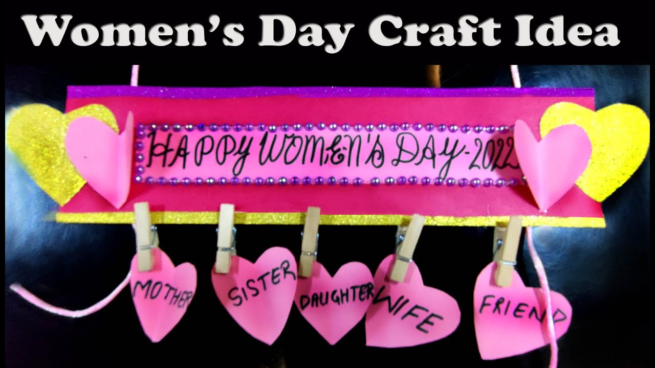 Women's Day DIY Gift Idea l Paper Art Gift for Women's Day l Women's ...