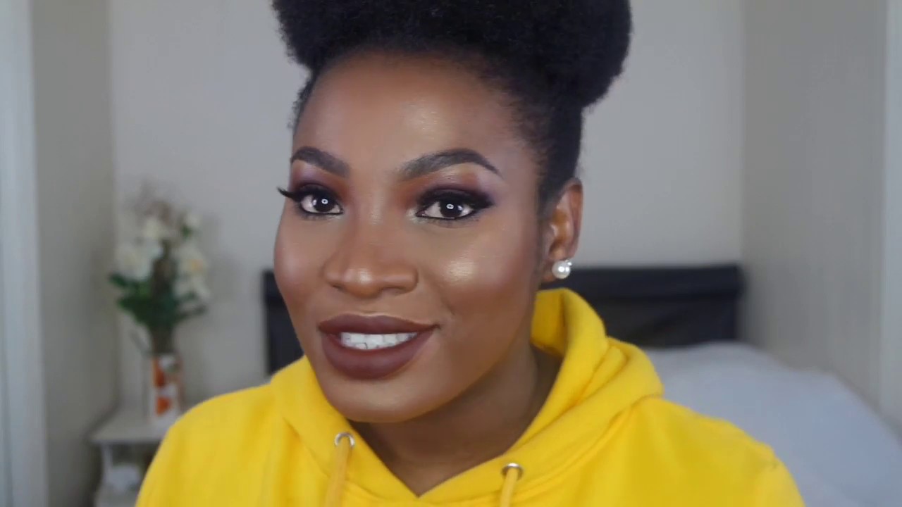 2 In 1 Grwm Fall Makeup Hair And Makeup Dark Skin Ama Emmanuel Youtube