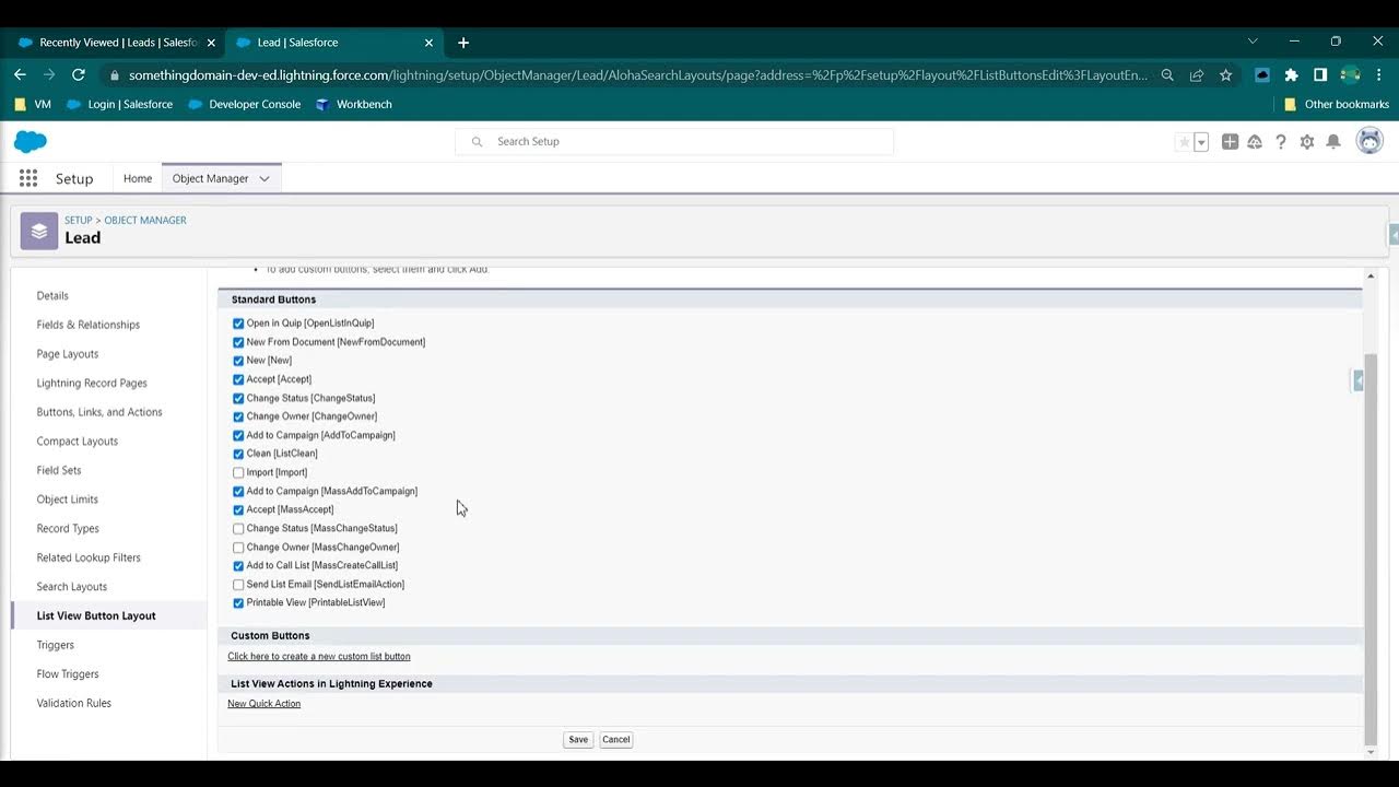 Hide or Show buttons in List View #inSalesforce - YouTube