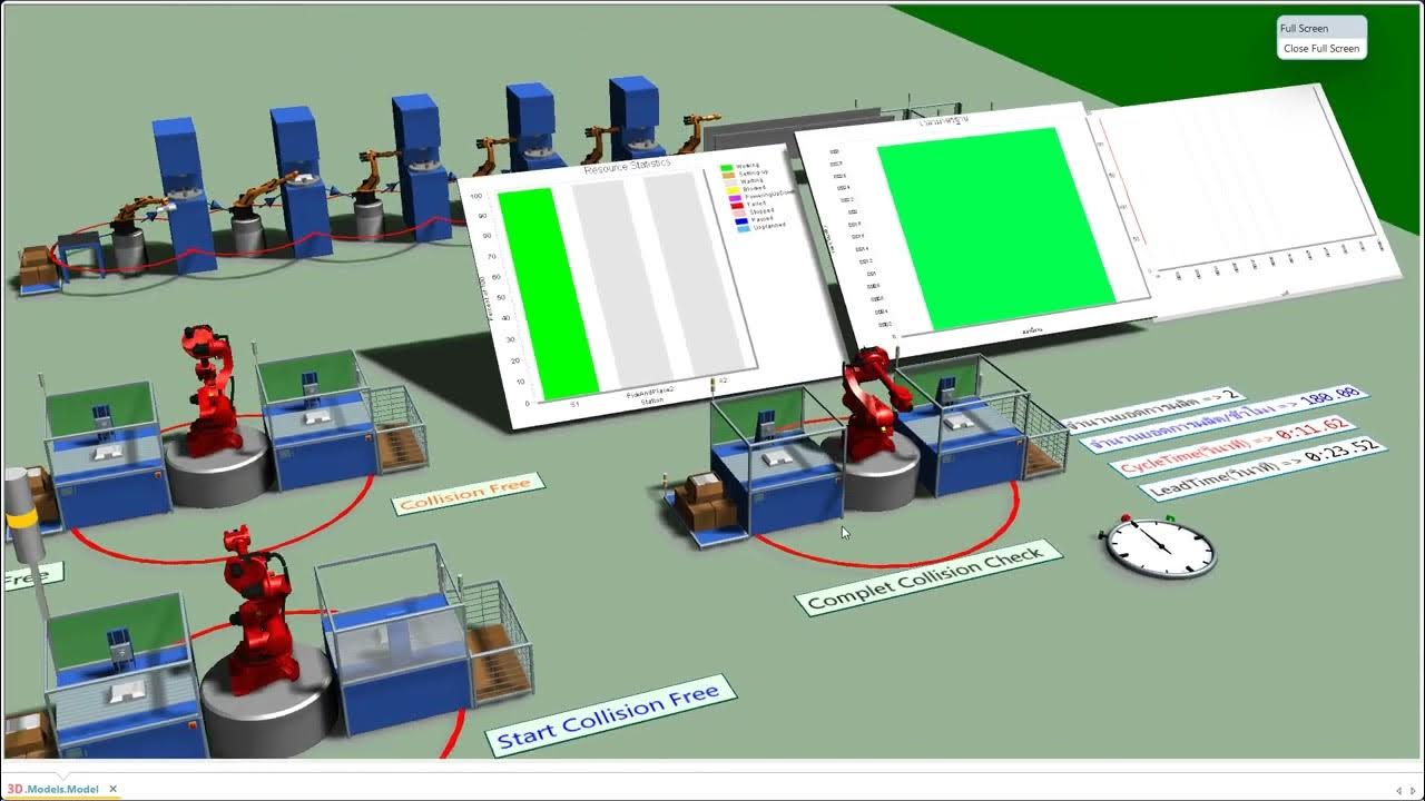 Tecnomatix Plant Simulation Robot Collision Check - YouTube