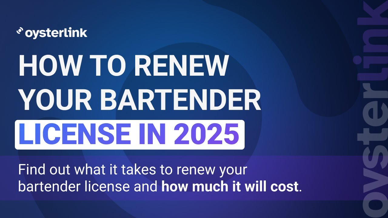How To Renew Your Bartender License in 2025 - YouTube