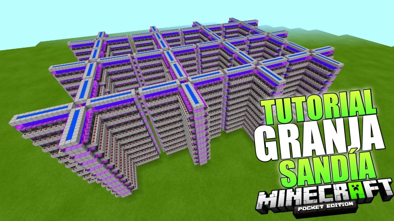 🎃🍉TUTORIAL GRANJA DE SANDÍA MASIVA 🍉🎃| PARA MINECRAFT BEDROCK 😮 - YouTube