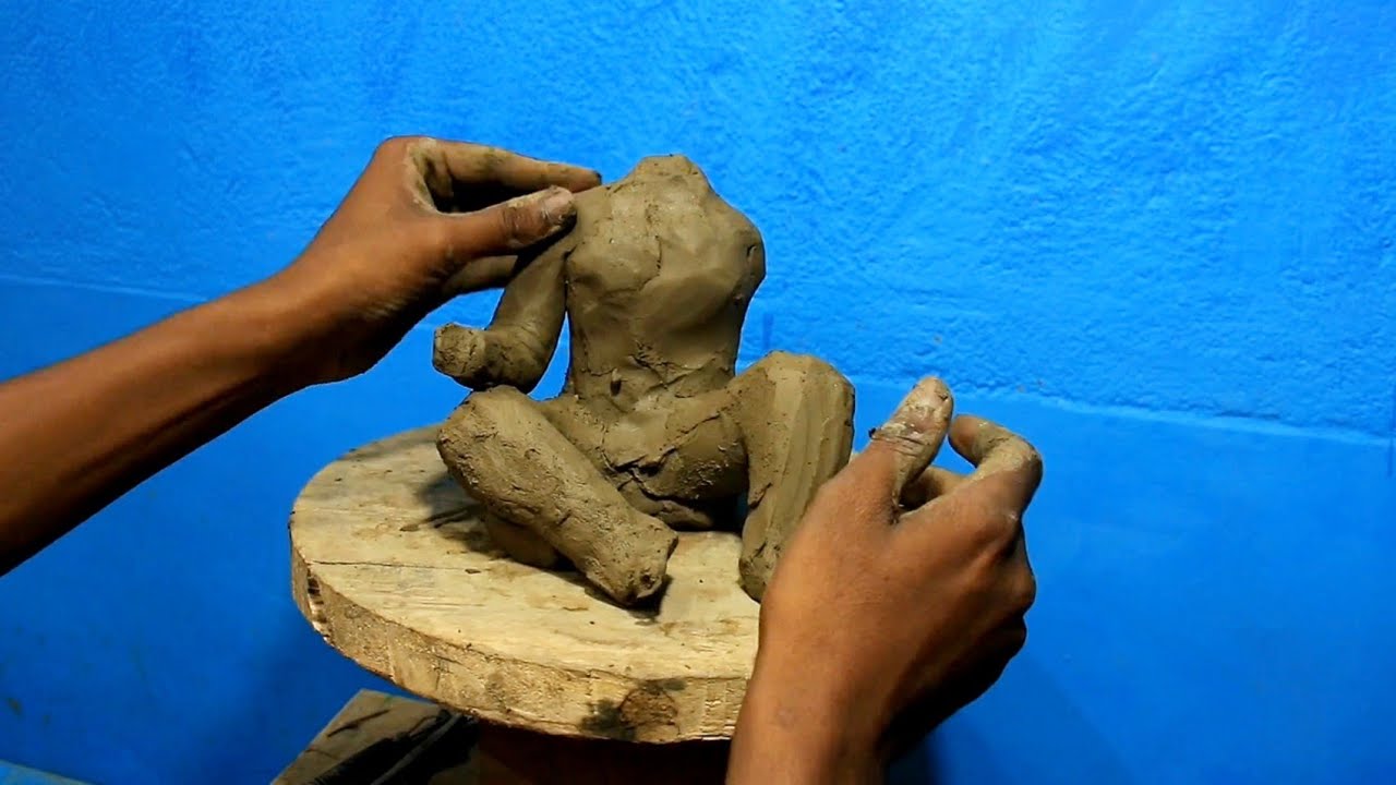 Bal hanuman making with clay | hanuman ji ki murti making | clay ...