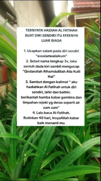 Ternyata Hadiah Al-Fatihah Buat Diri sendiri itu Efeknya Luar Biasa # ...