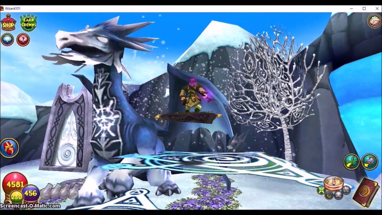 Wizard101 Winter wind tower DRAGON PARK - YouTube