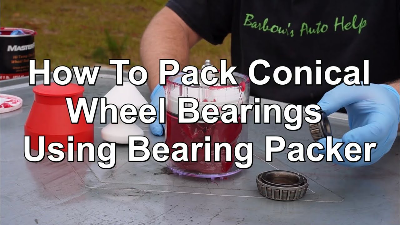 How To Pack Conical Wheel Bearings Using Bearing Packer - YouTube