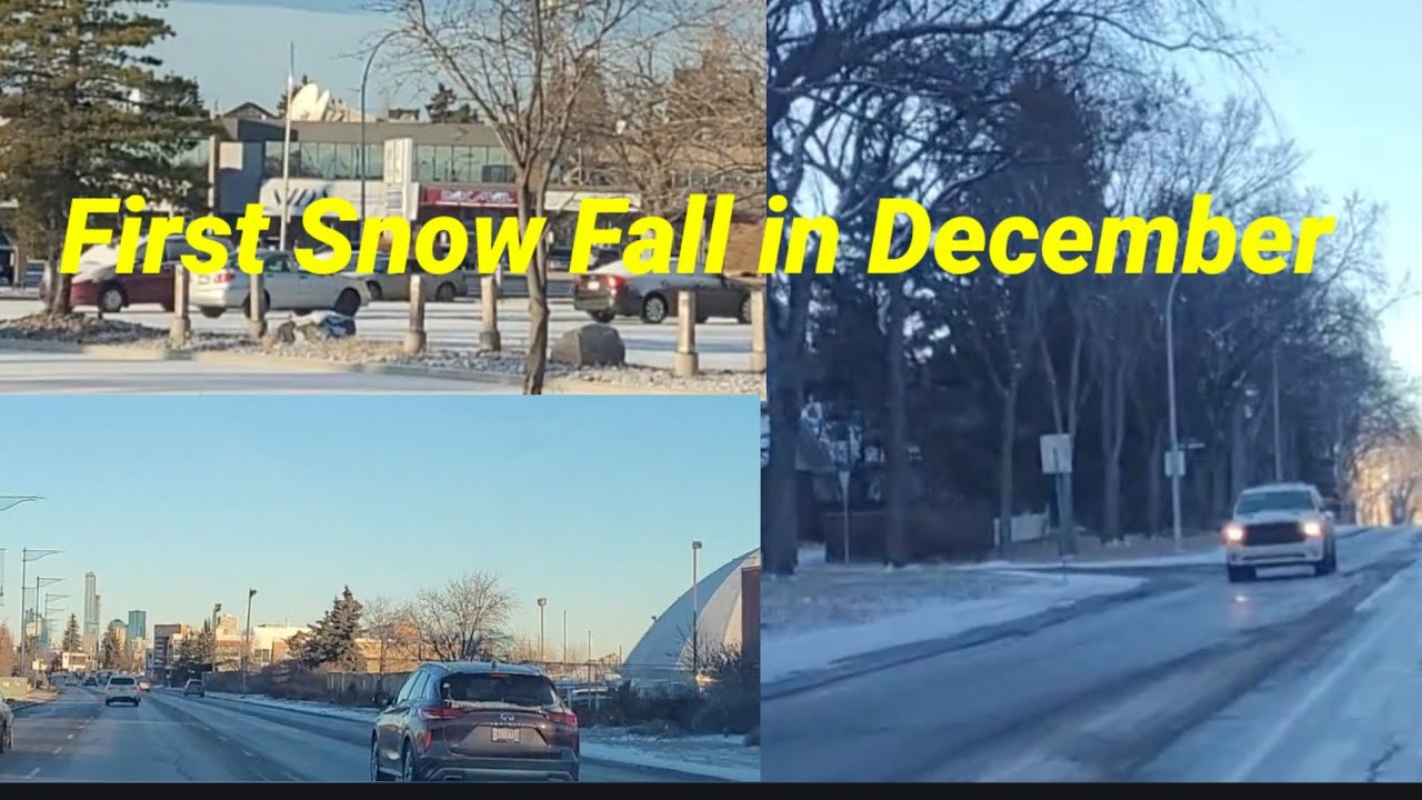 FIRST SNOW FALL IN DECEMBER🇨🇦 | SURPRISED FIRST SNOW FALL IN DECEMBER ...