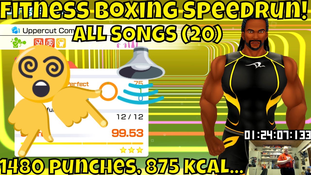 Fitness Boxing Speedrun: All Songs (20) 1480 punches 875 Calories - YouTube