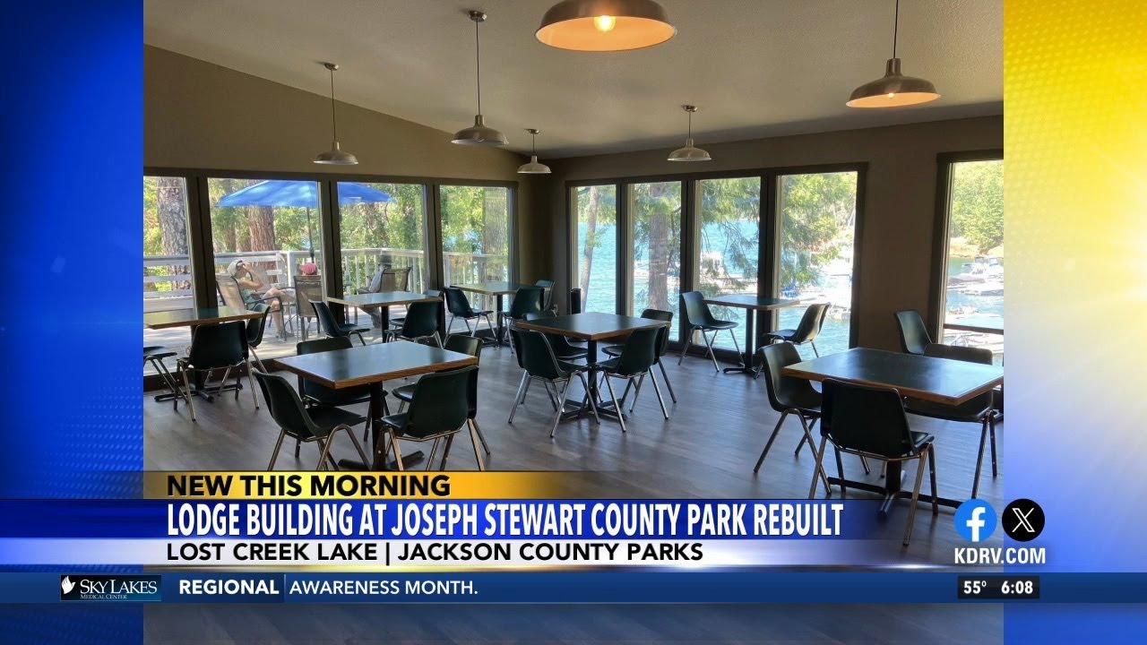 Lodge building at Joseph Stewart Community Park rebuilt - YouTube