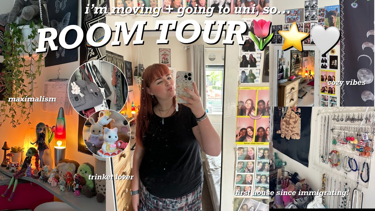 pre-uni room tour 🎓🌸 | cozy, maximalist, clutter-core aesthetic🌟 - YouTube