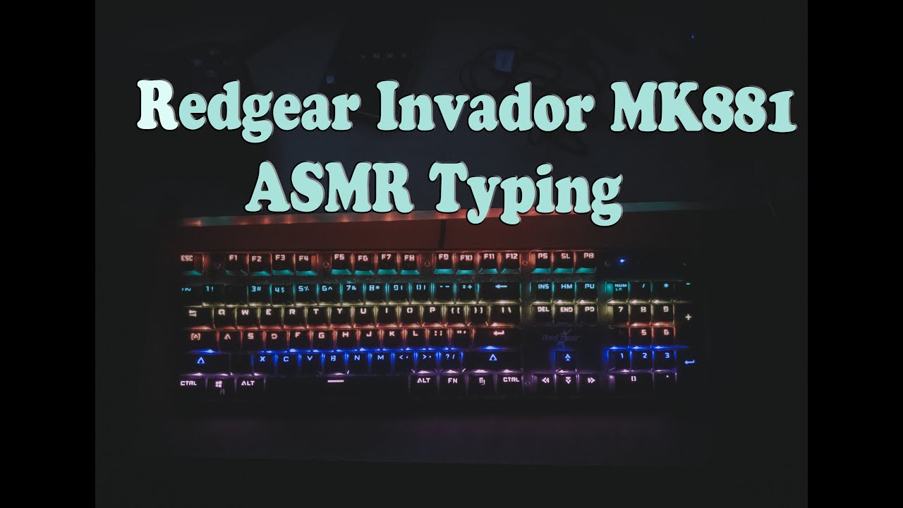 RedGear MK881 Mechanical Keyboard(kalih brown switches) typing video ...