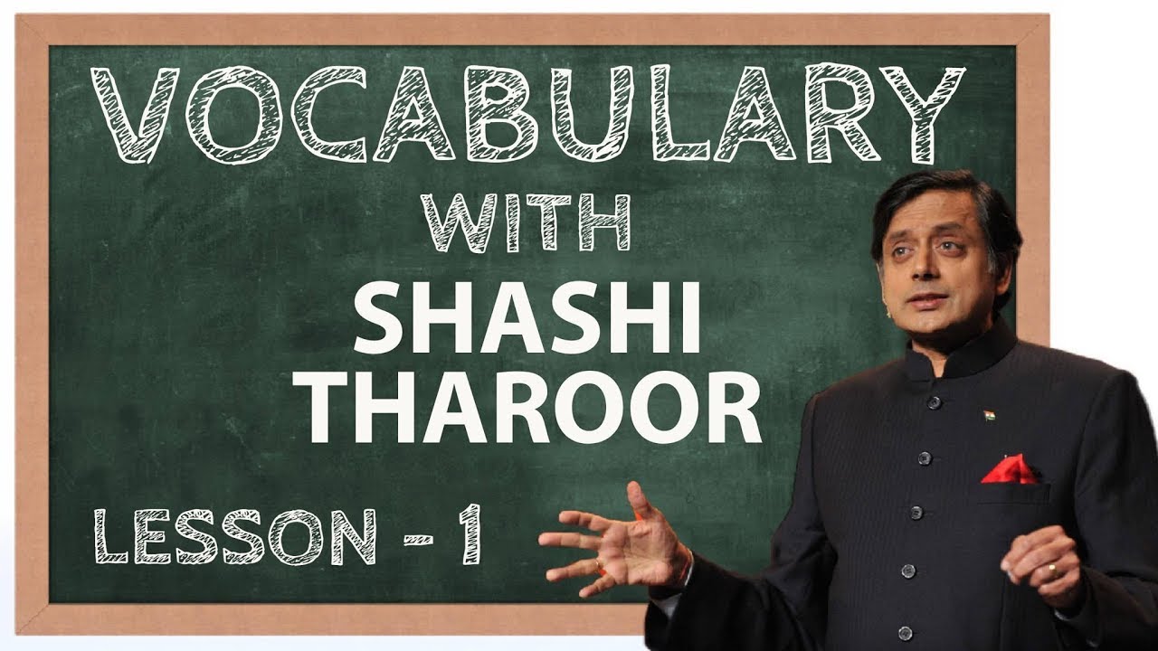 Vocabulary with Shashi Tharoor - Learn English Words - Lesson 1 - YouTube