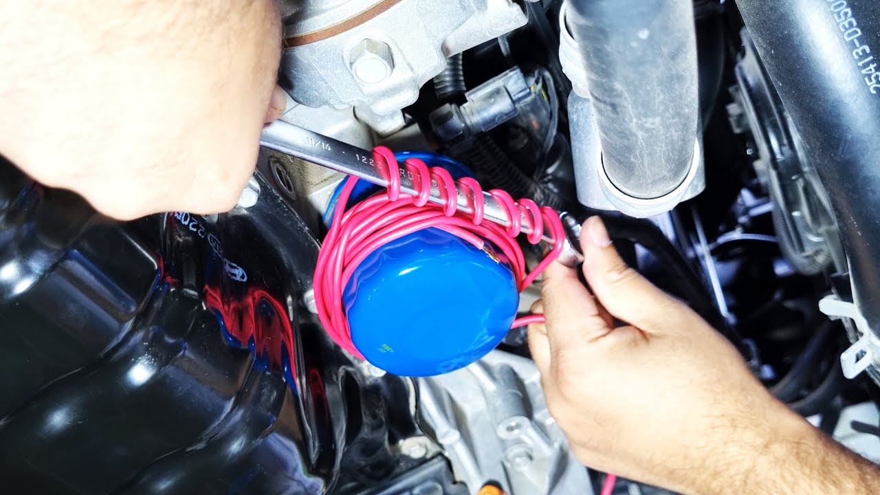 How to remove an oil filter without a filter wrench - YouTube