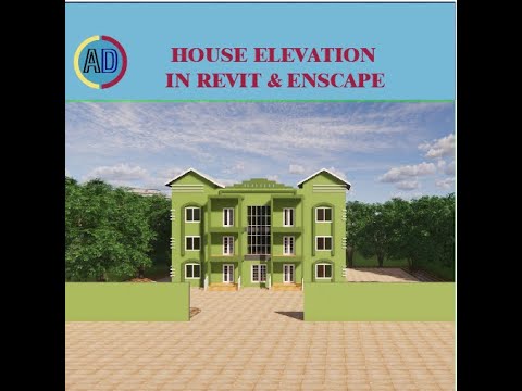 House elevation by revit and enscape - YouTube