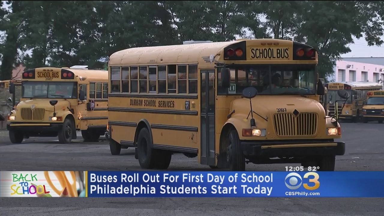 Buses Roll Out For First Day Of School In Philadelphia - YouTube