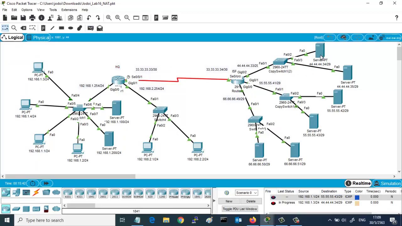 การทำ NAT Overloading Dynamic - PAT โดย Mr.Jodoi - YouTube