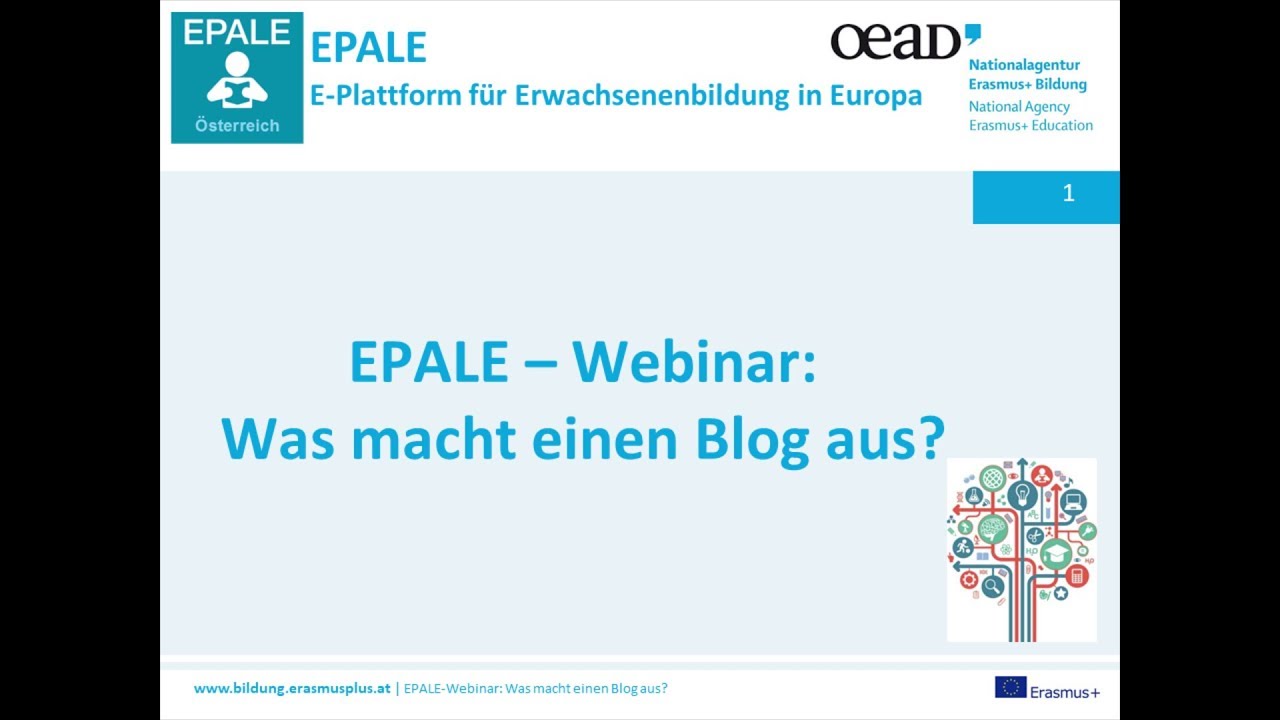 EPALE-Webinar: Was macht einen Blog aus? - YouTube