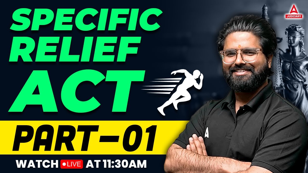 Specific Relief Act 1963 Full Lecture | SRA in One Shot | All State ...