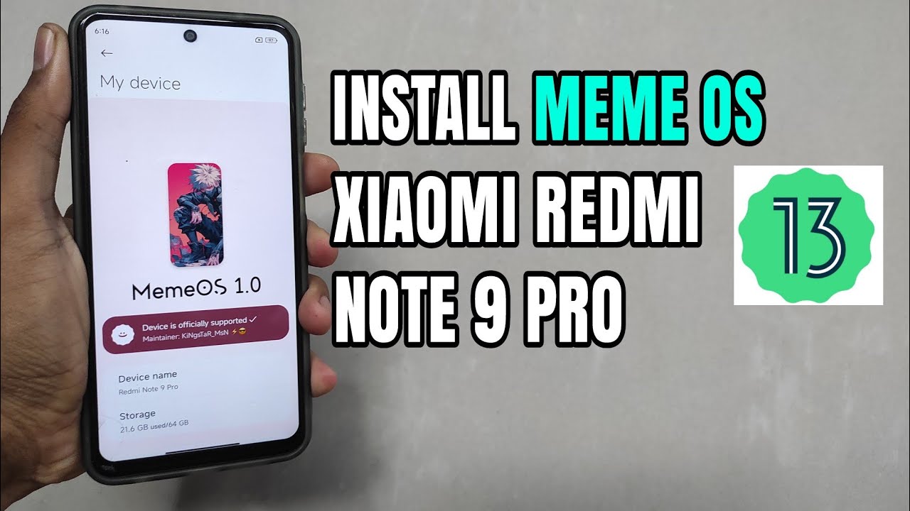 Install Custom Rom MemeOs 1.0 || Redmi Note 9 Pro Miatoll/Joyeuse - YouTube