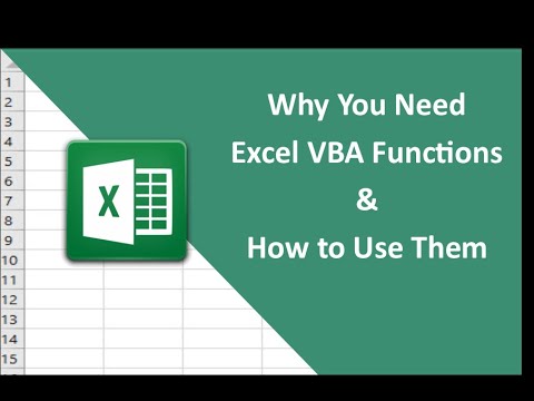 #13 Why You Need Excel VBA Functions & How to Use Them - YouTube