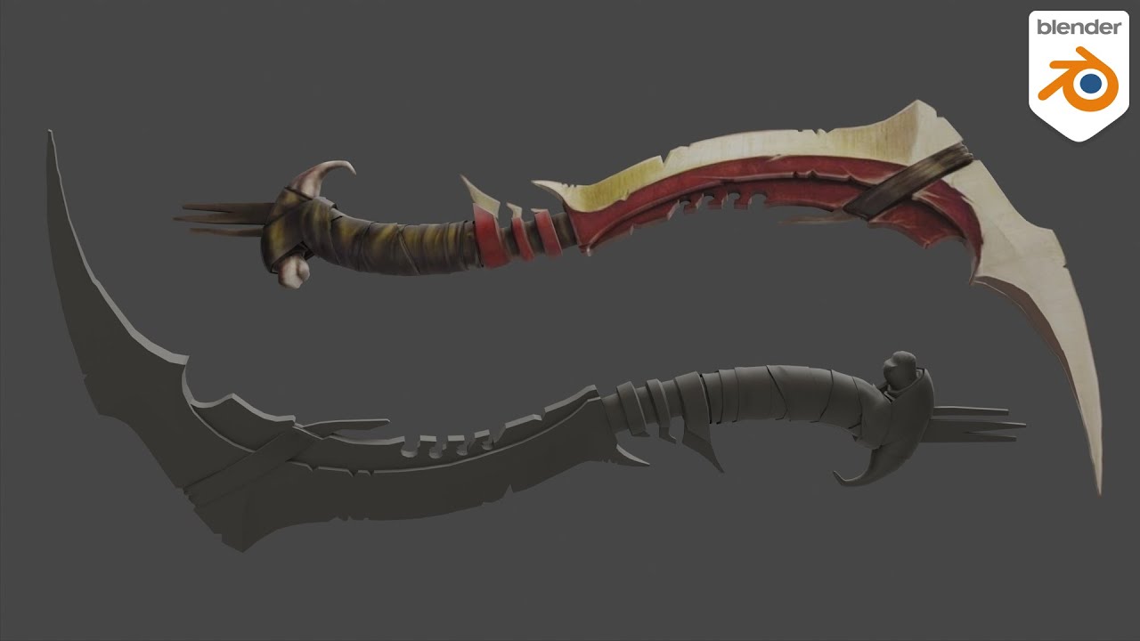 Stylized Zombie Blade in Blender - Timelapse - YouTube