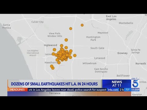 More than 80 small earthquakes rattle Southern California