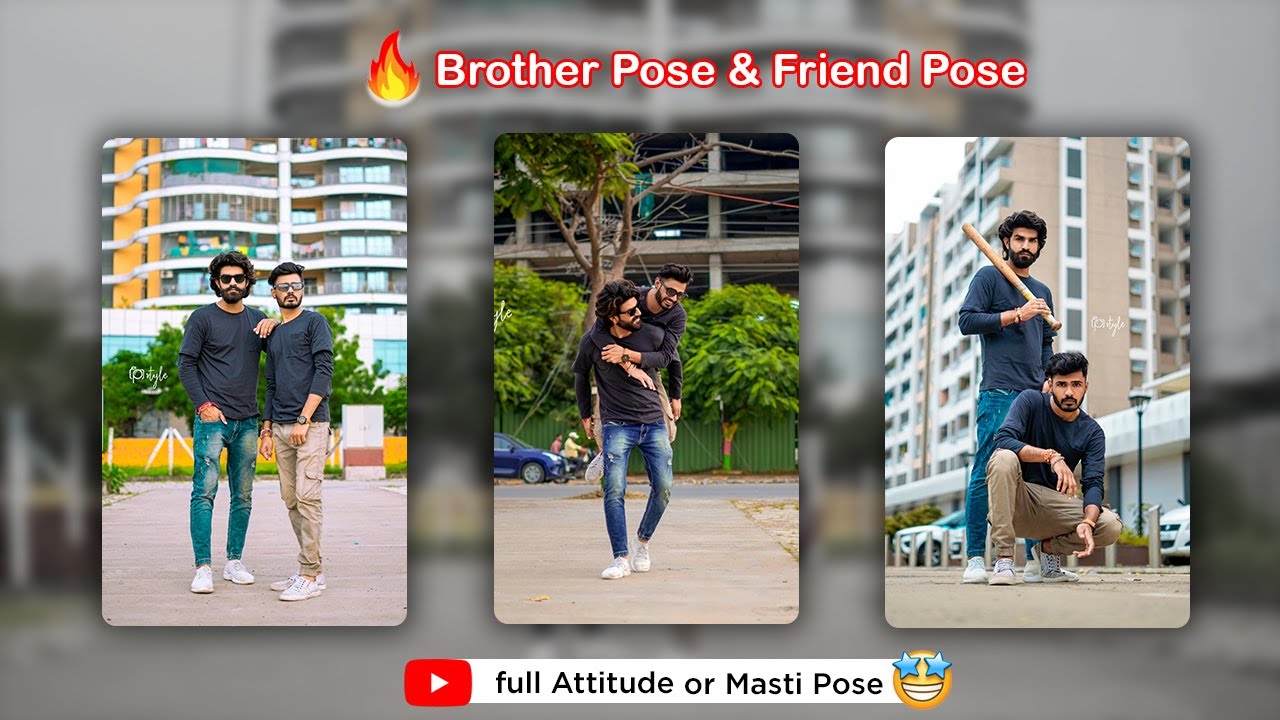 Two friend Photo Poses | Poses with brother | Photoshoot with friends # ...