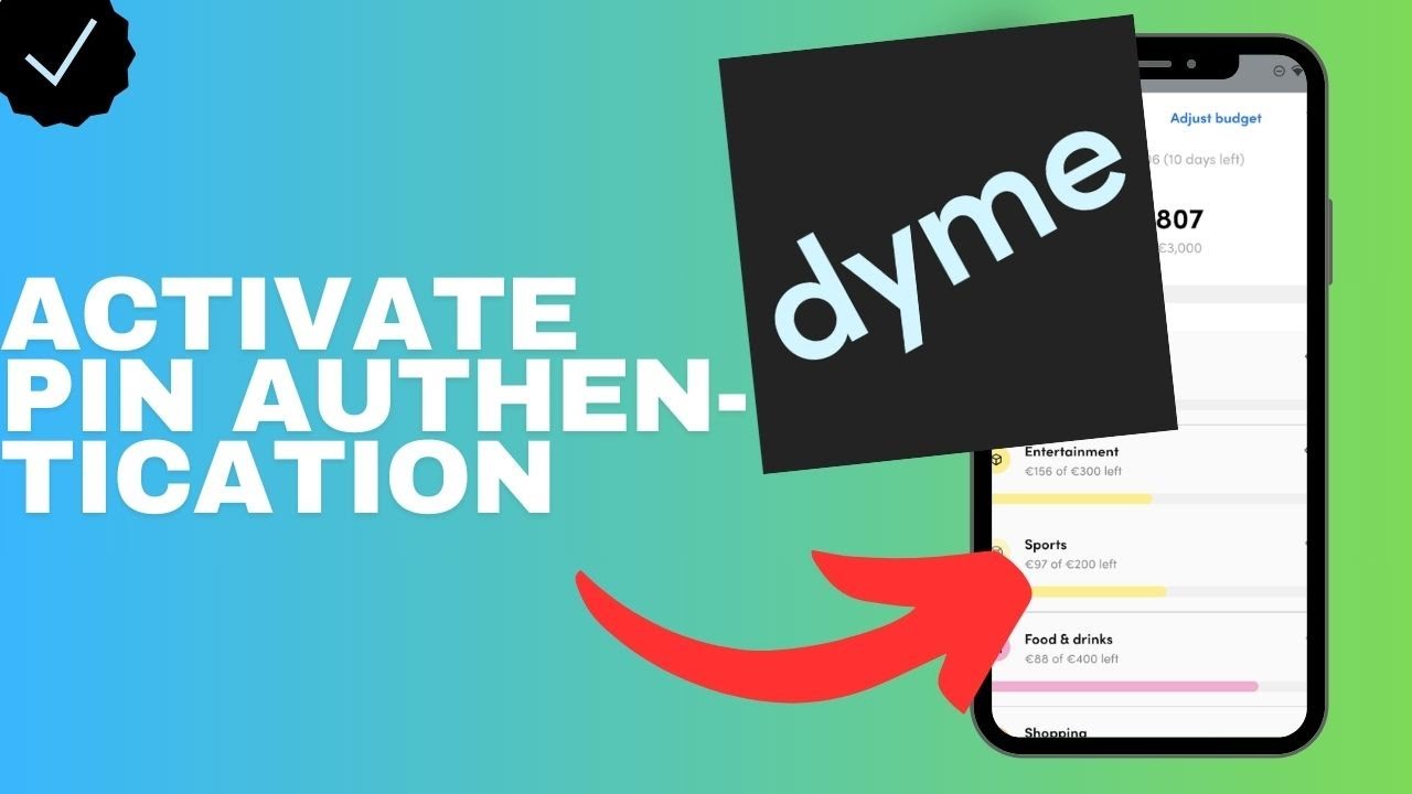 How to activate a PIN authentication in the Dyme app? - YouTube