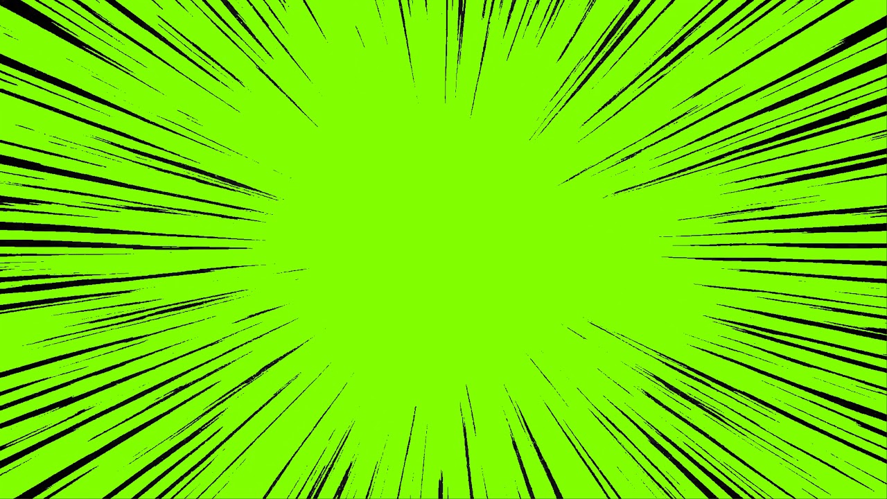 Green screen speed line comic zoom chroma key footage speed cartoon ...