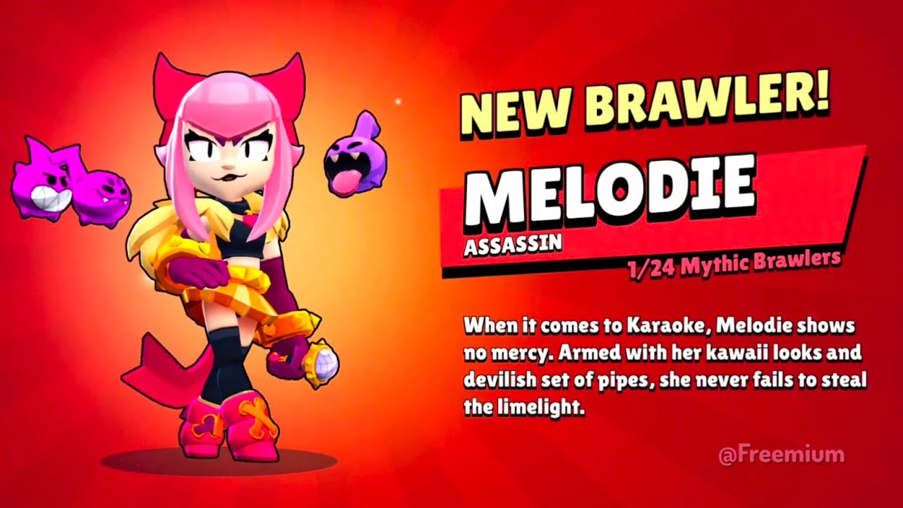 New Mythic brawler Melodie | brawl Stars - YouTube