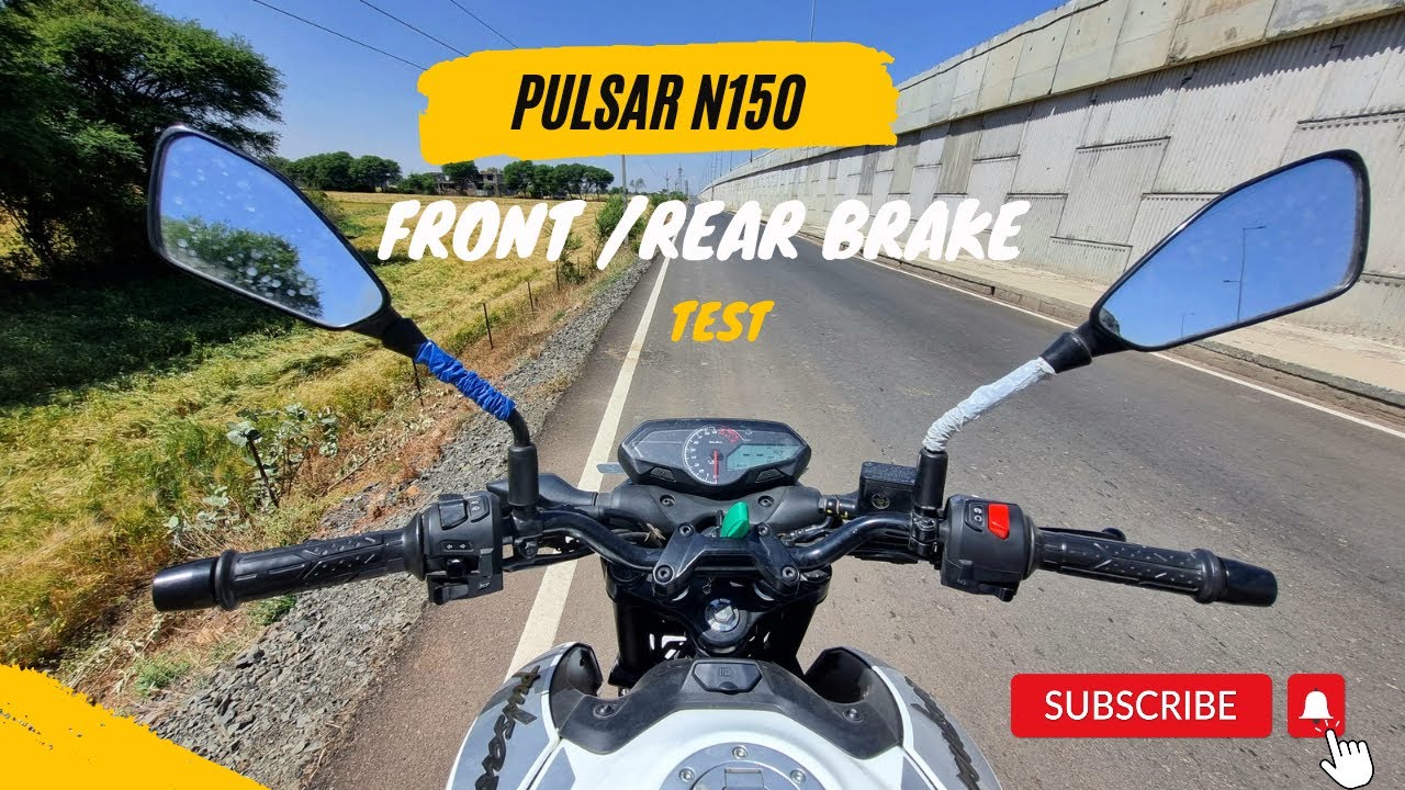 Pulsar N150 || Front/Rear Brake || Test - YouTube