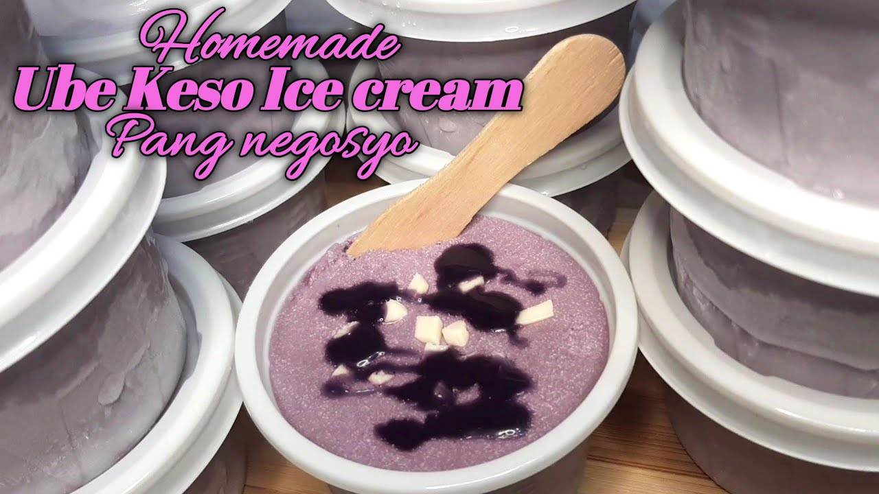Homemade Ube Keso Ice cream for business - YouTube