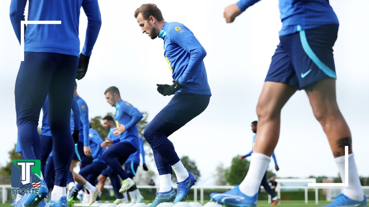 WATCH: Harry Kane and England TRAIN for a friendly match against Italy ...