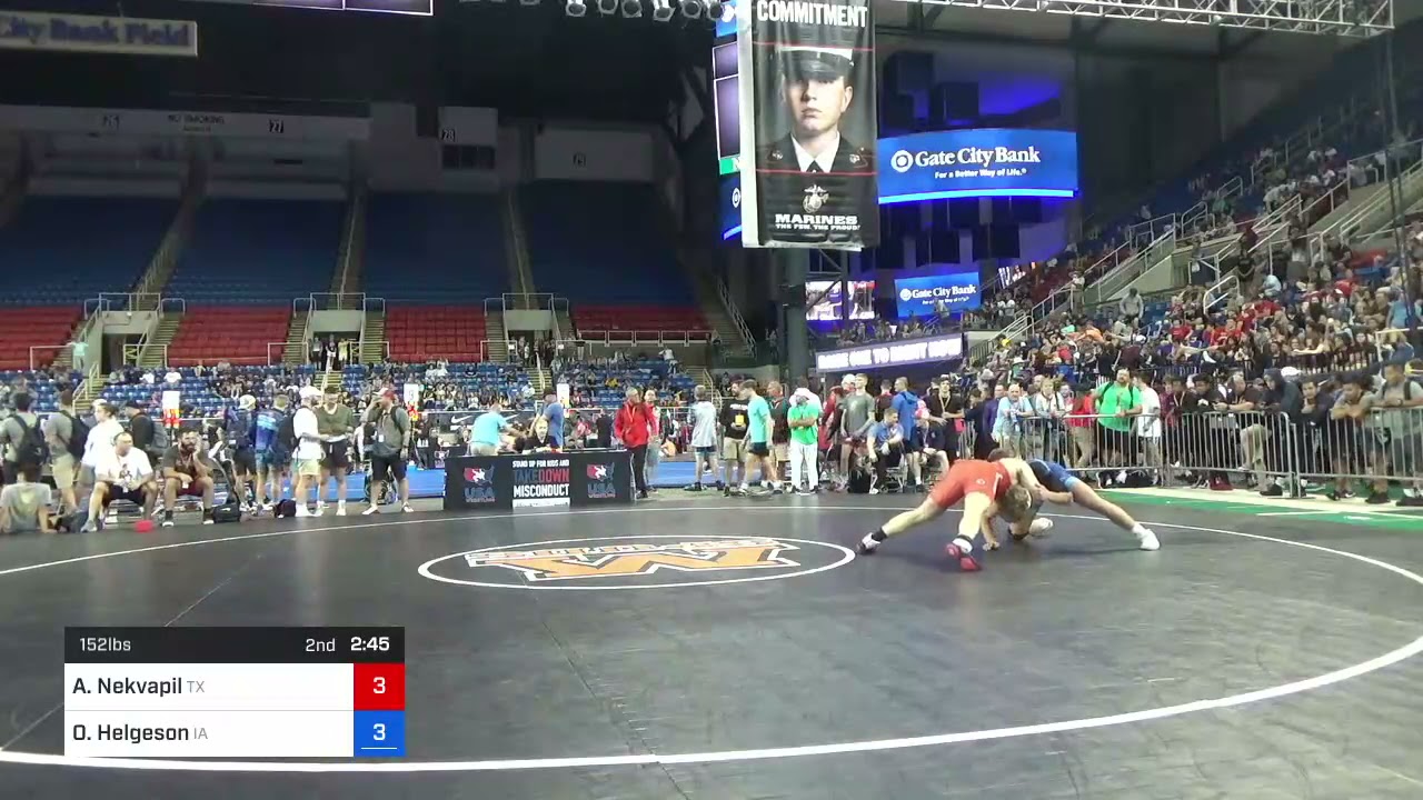 152 Lbs Round Of 64 - Austin Nekvapil, Texas Vs Owen Helgeson, Iowa ...