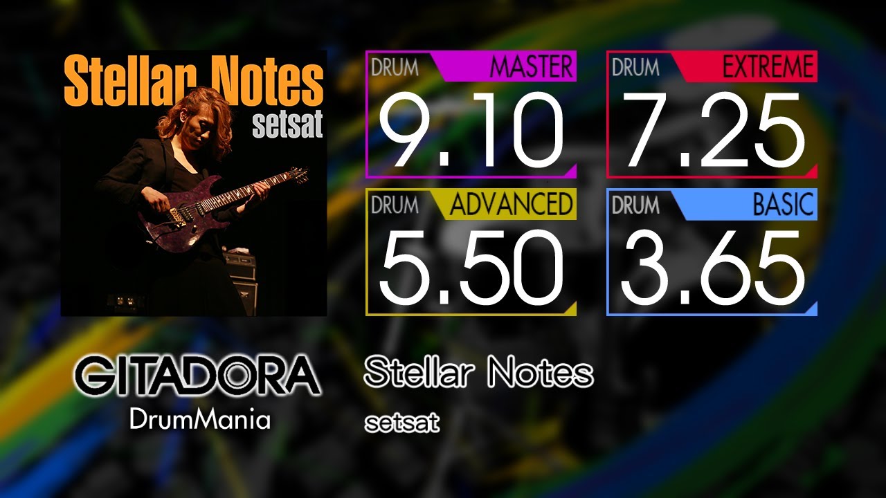 【GITADORA】 Stellar Notes (MASTER ~ BASIC) Drum - YouTube