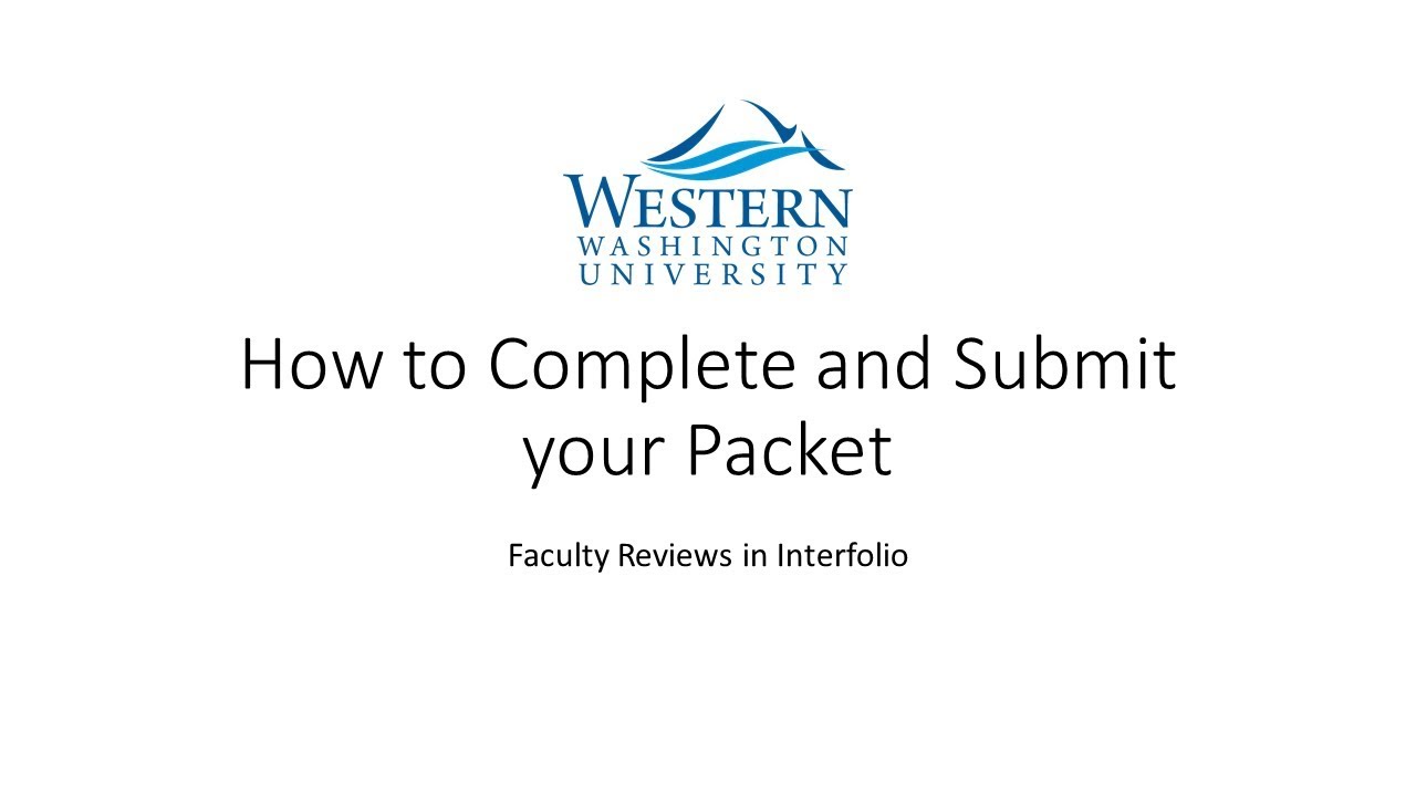 How to Complete and Submit your Packet - YouTube