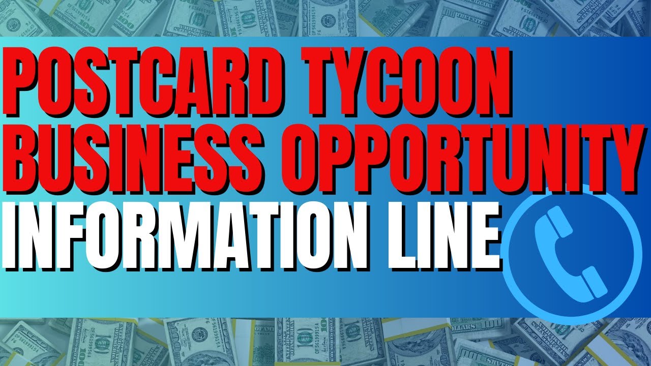 Postcard Tycoon Business Opportunity Information Line| Work From Home ...