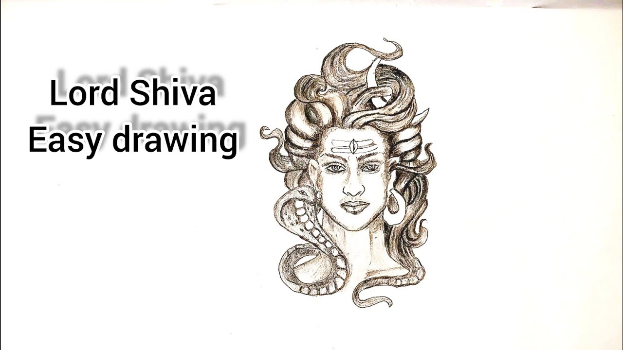 Shiva unique Drawing||Step by step tutorial||Shivratri drawing - YouTube