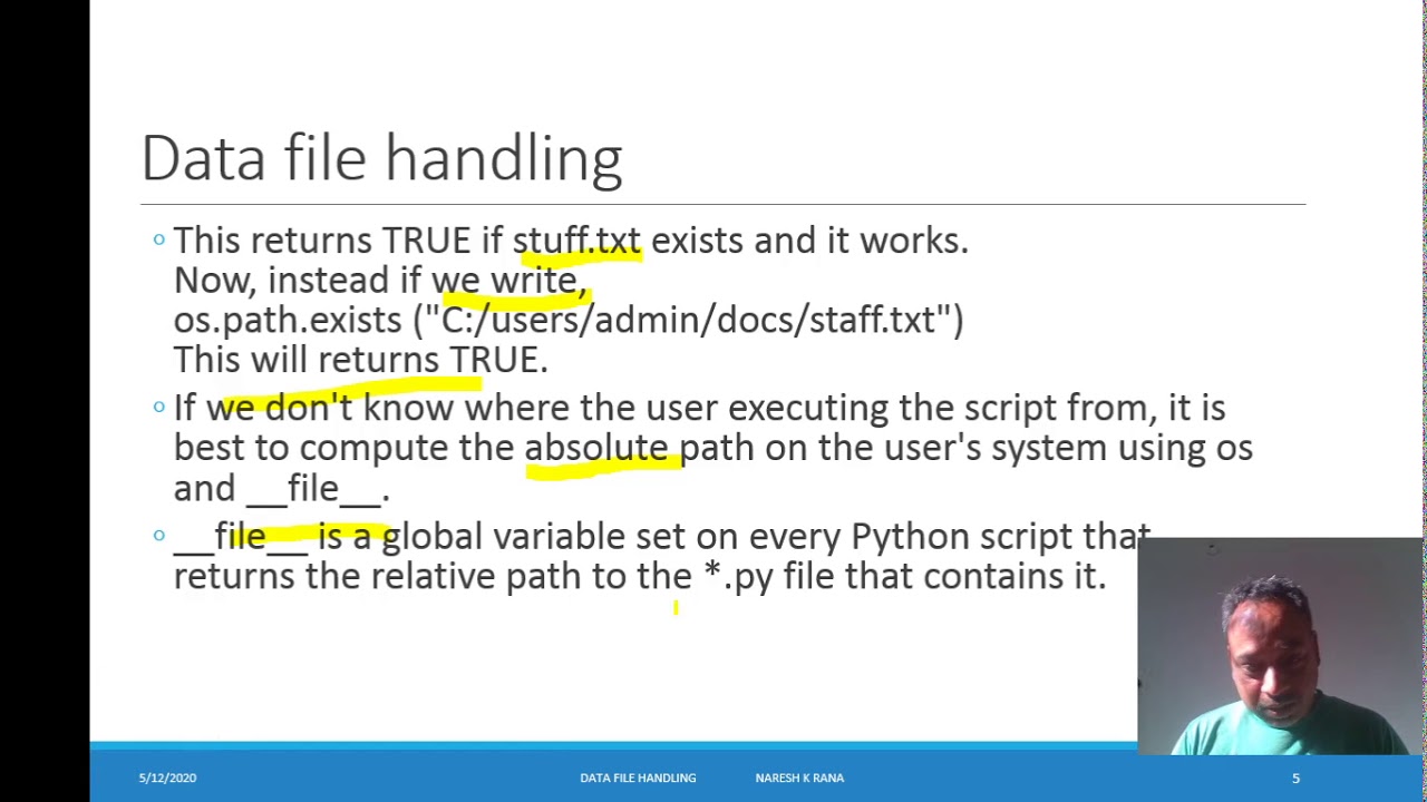 Data file handling Part 2-By Naresh K Rana PGT CS KV Alhilal - YouTube