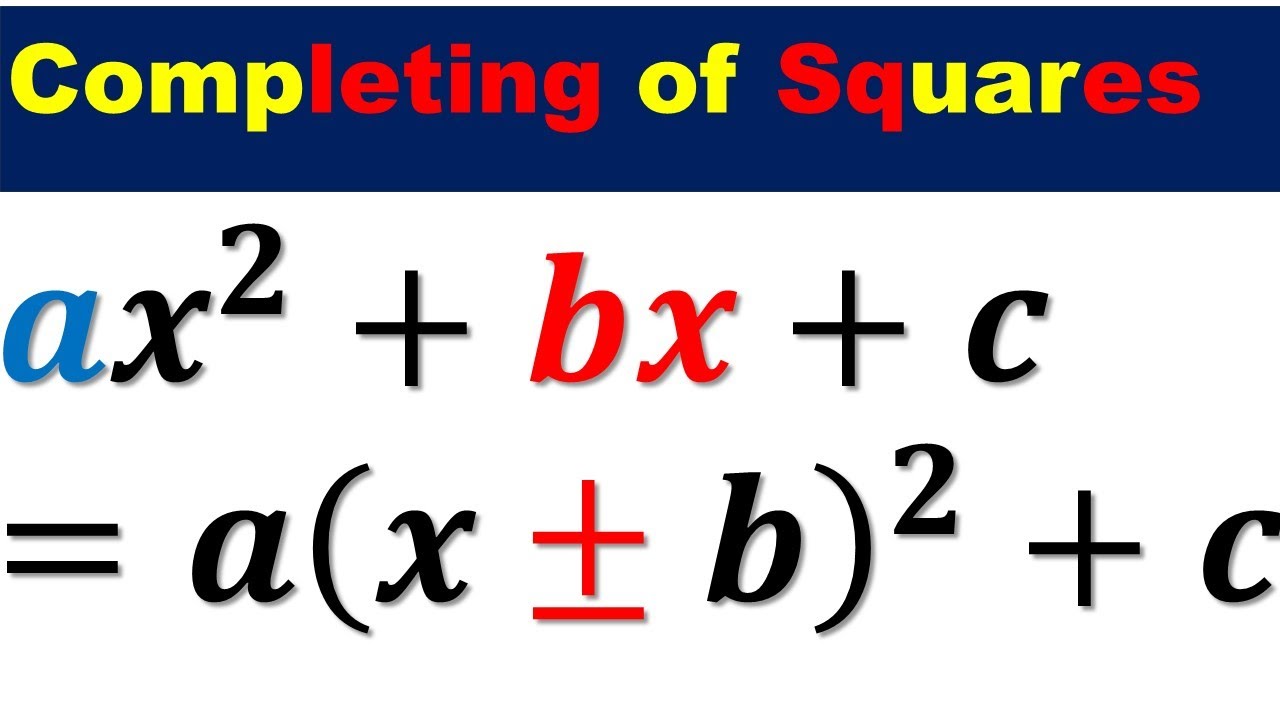 Solving Quadratic Equations: A Step-by-Step Guide" | Completing of ...