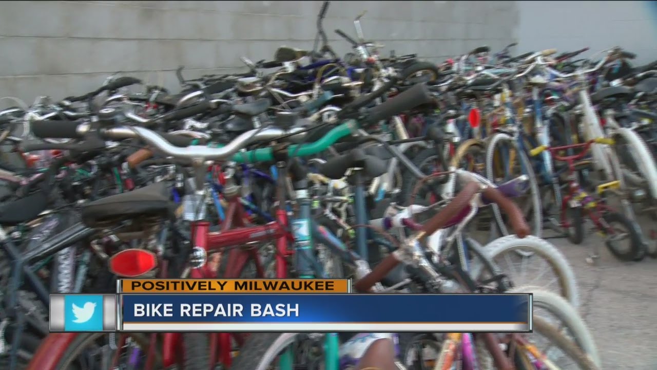 Volunteers fix up bikes for kids in need - YouTube