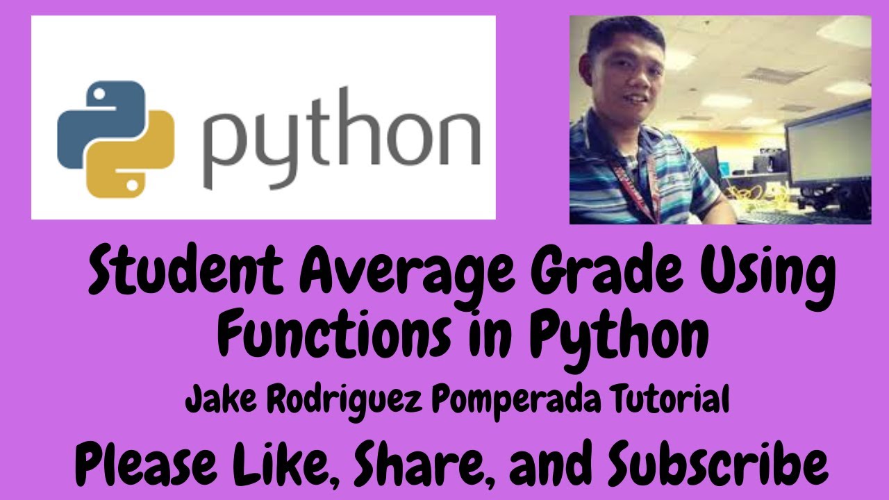 Student Average Grade Using Function In Python YouTube student-average-grade-using-function-in-python-youtube