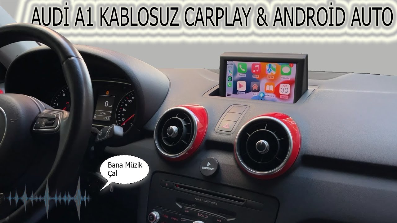 Audi A1 | Kablosuz Carplay & Android Auto Multimedya! rmc - YouTube