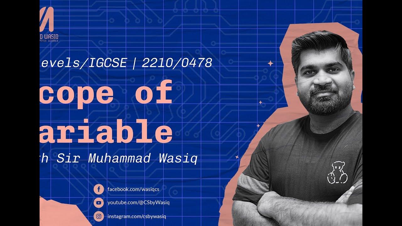 Scope Of Variable Global And Local Variable Pseudocode O And Alevels 2210 9618 Cs By Sir