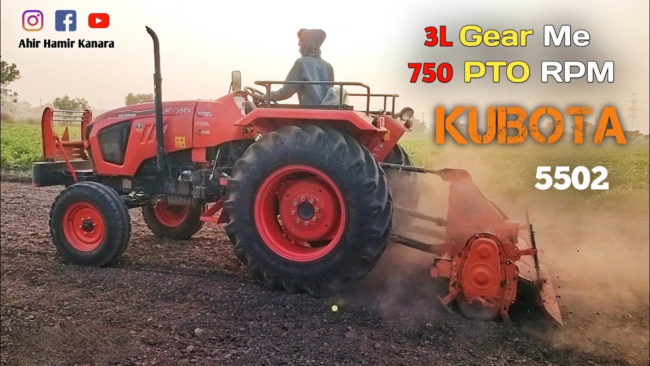 KUBOTA MU5502 / 50HP 6 Fit Rotavator Ke Sath - YouTube