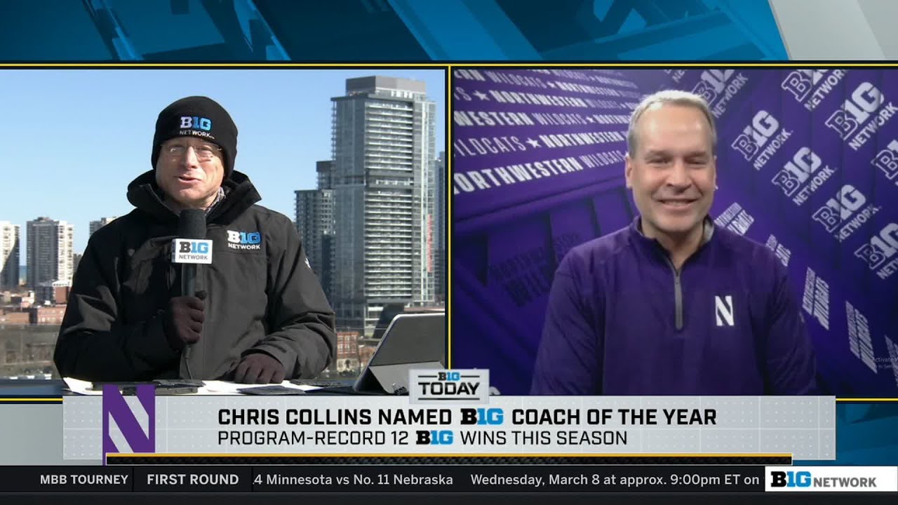 Men's Basketball - Chris Collins named Big Ten Coach of the Year - YouTube