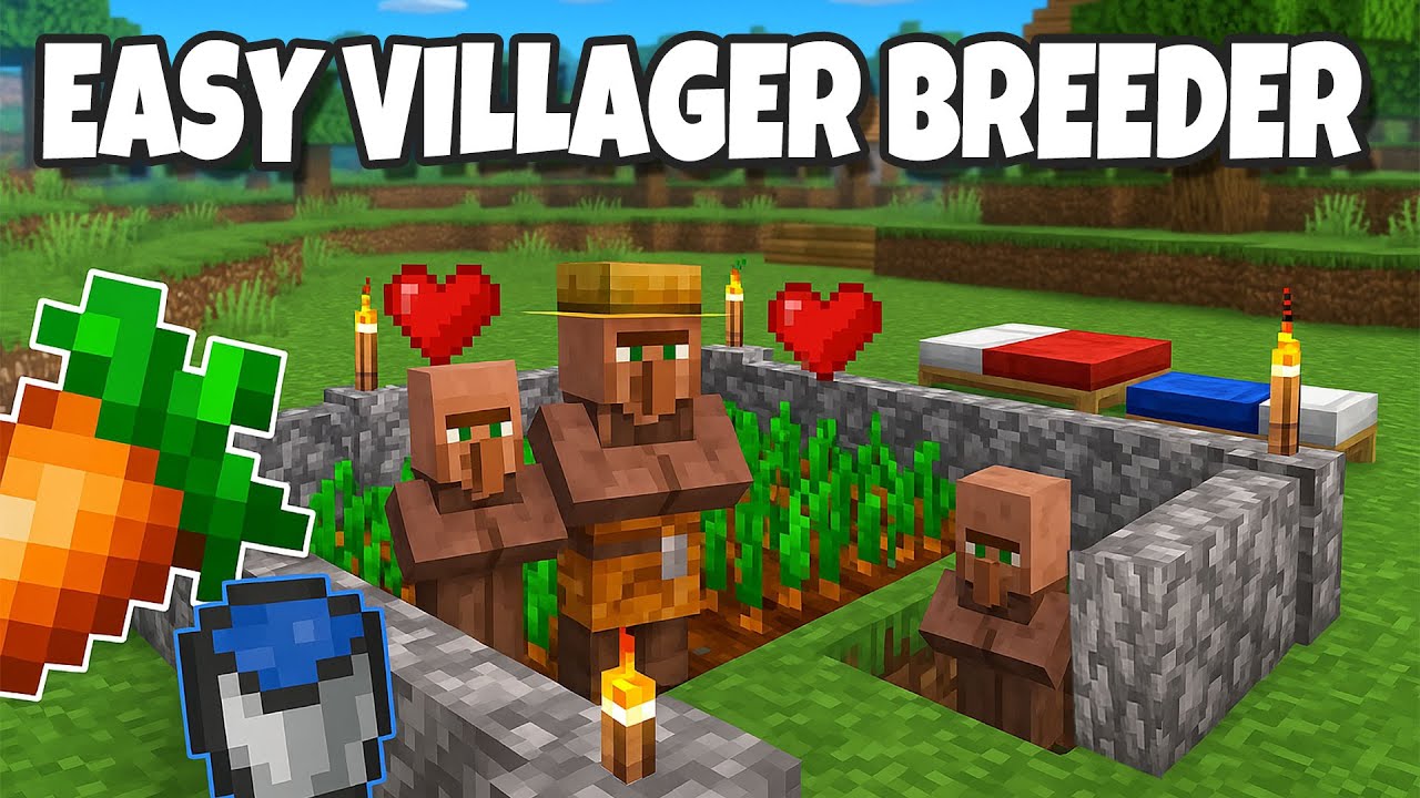 BEST Easy Villager Breeder | Minecraft Java 1.21 - YouTube