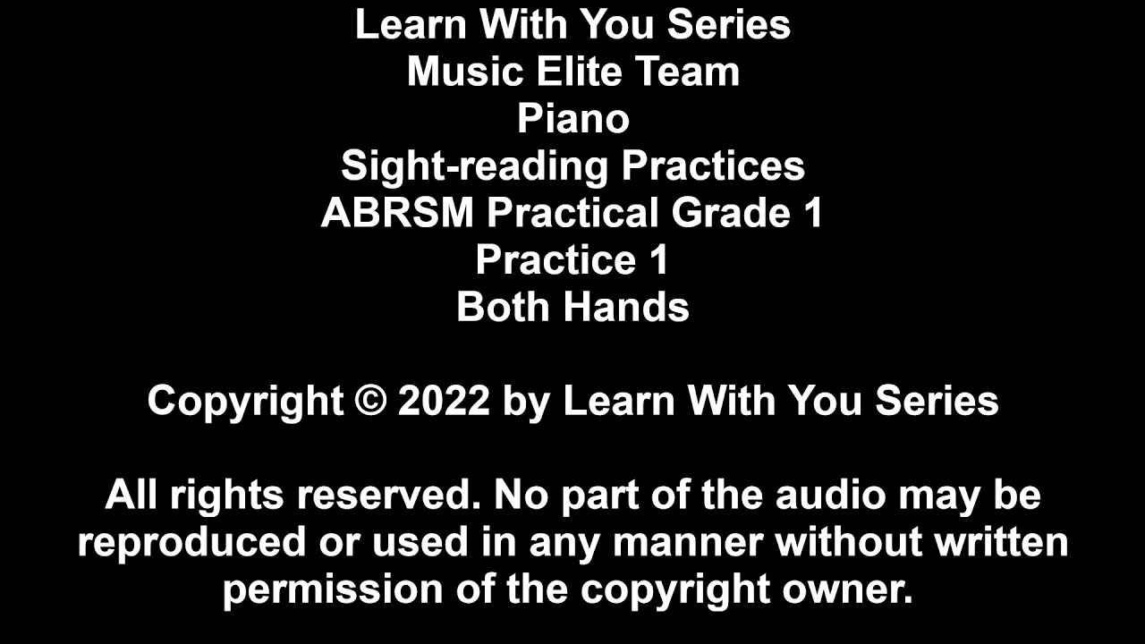 Piano | Sight-reading Practices | ABRSM Practical Grade 1 | Practice 1 ...