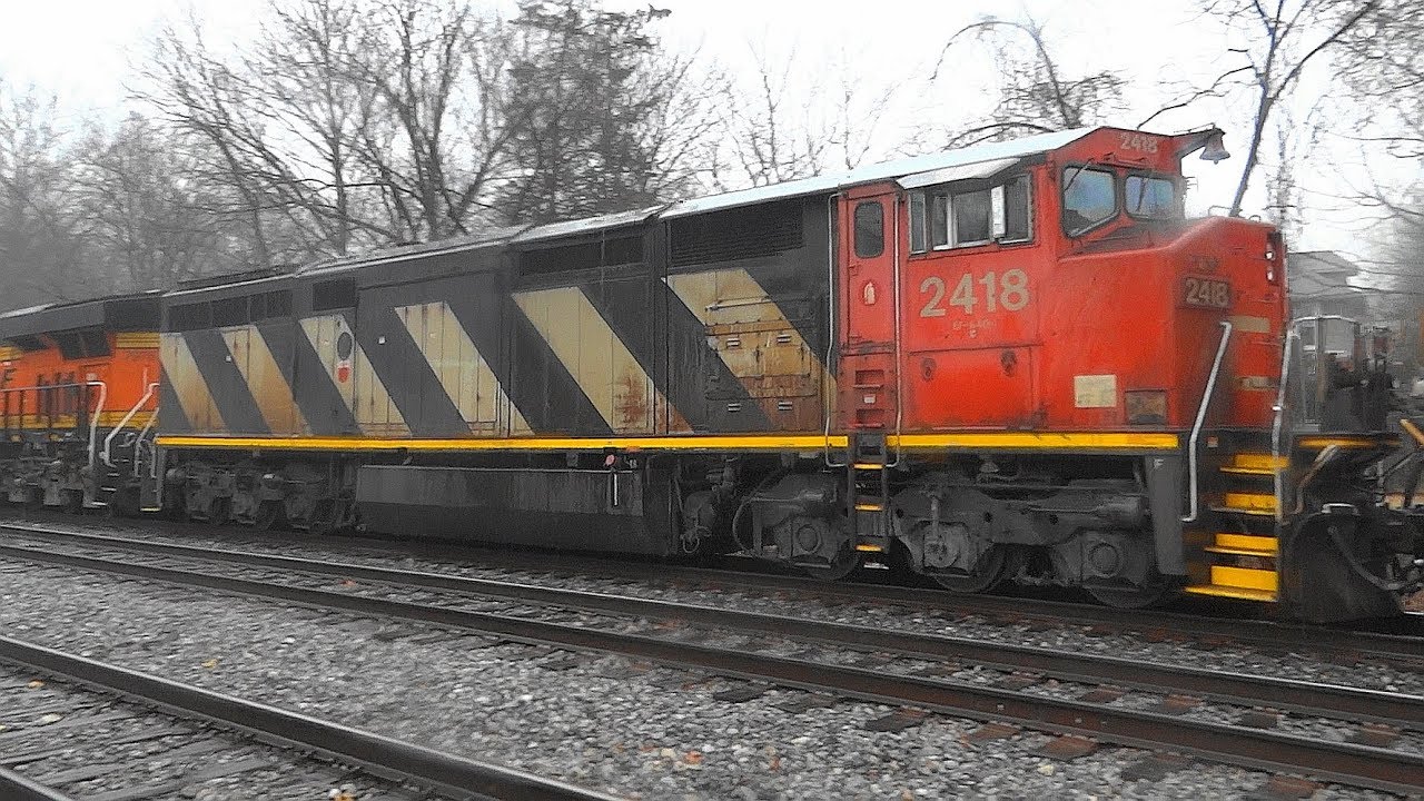 CSX Mixed Freight Train With CN Cowl Unit & BNSF - YouTube