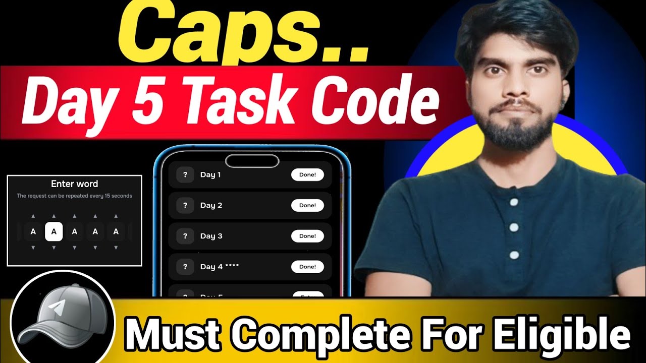 Caps Day 5 Code | Caps Day 5 Secret Code | Dhruv Caps Day 5 Secret Code ...